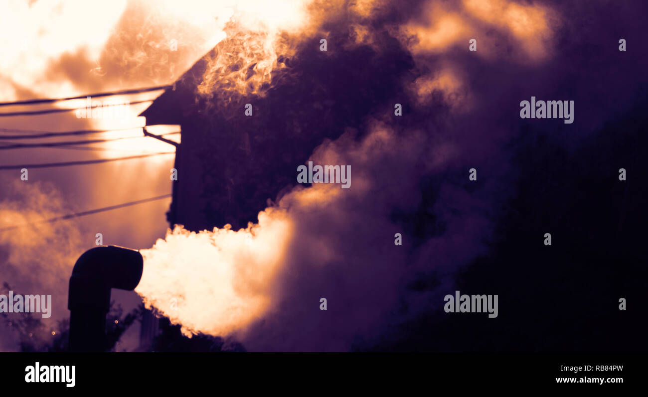 Hot steam coming from industrial hi-res stock photography and images ...