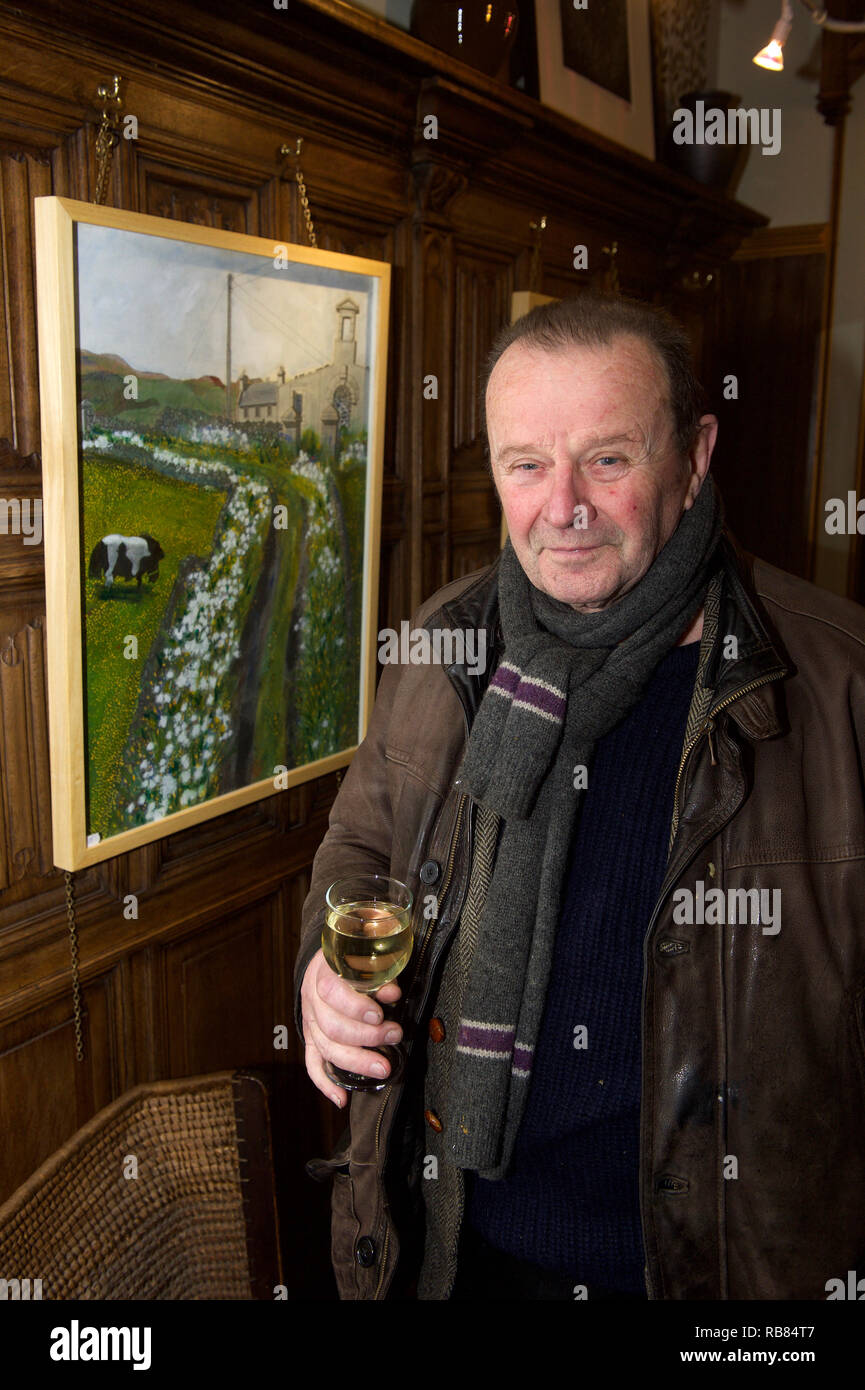 Artist Ron Sandford at the opening of his exhibition at Vaila Fine Art ...