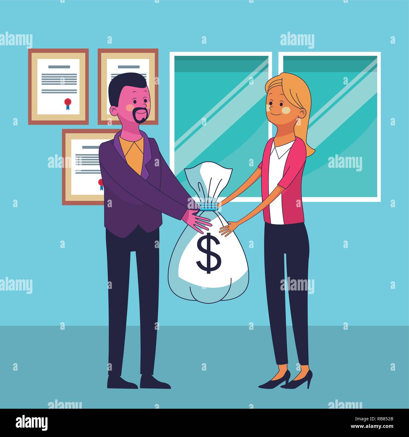 business saving money cartoon Stock Vector Image & Art - Alamy