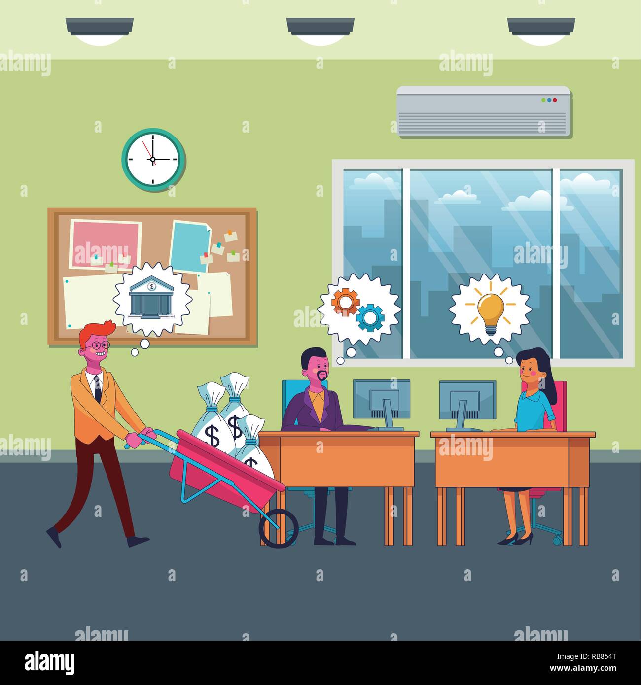 business saving money cartoon Stock Vector Image & Art - Alamy