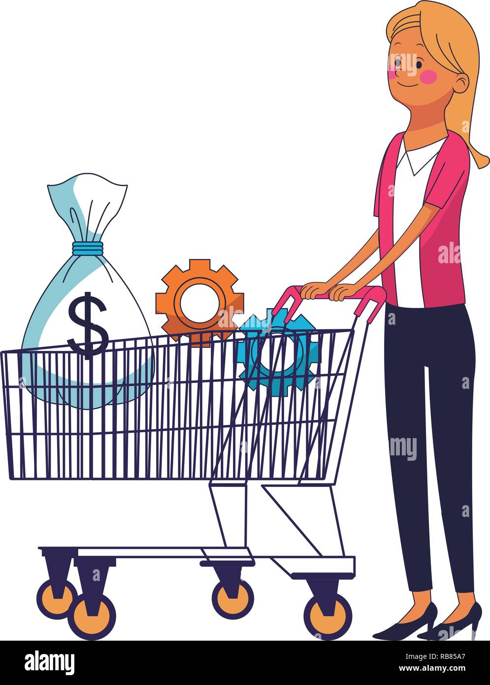 business saving money cartoon Stock Vector Image & Art - Alamy