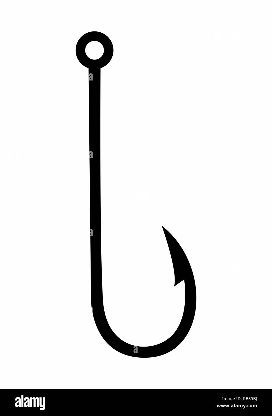 Vector illustration fish hook Cut Out Stock Images & Pictures - Alamy