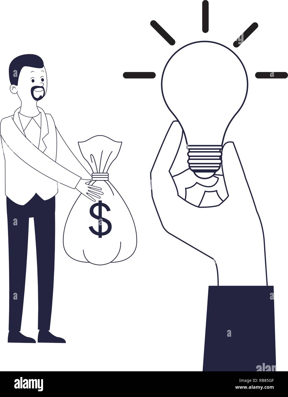 business saving money cartoon Stock Vector Image & Art - Alamy