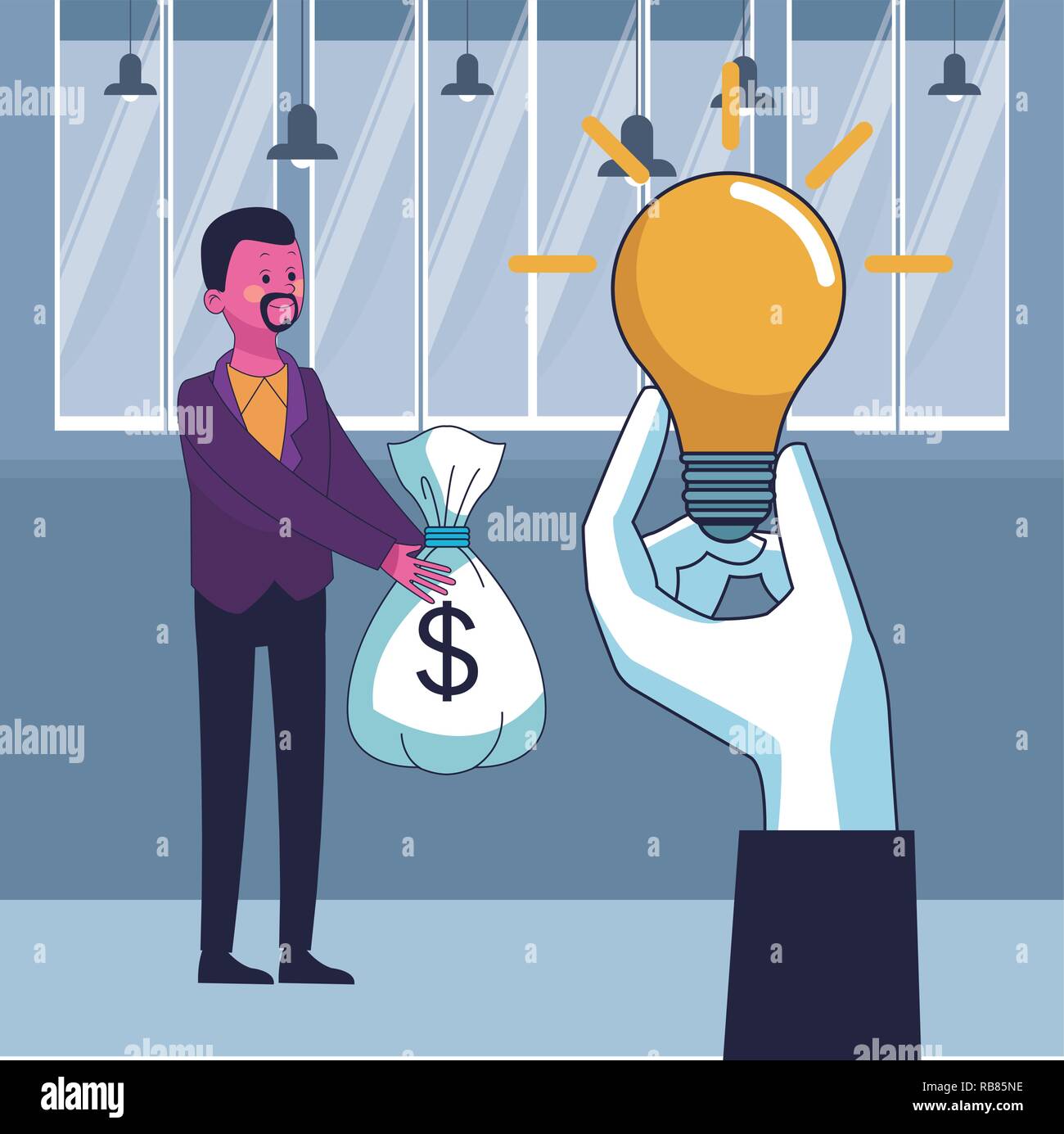business saving money cartoon Stock Vector Image & Art - Alamy