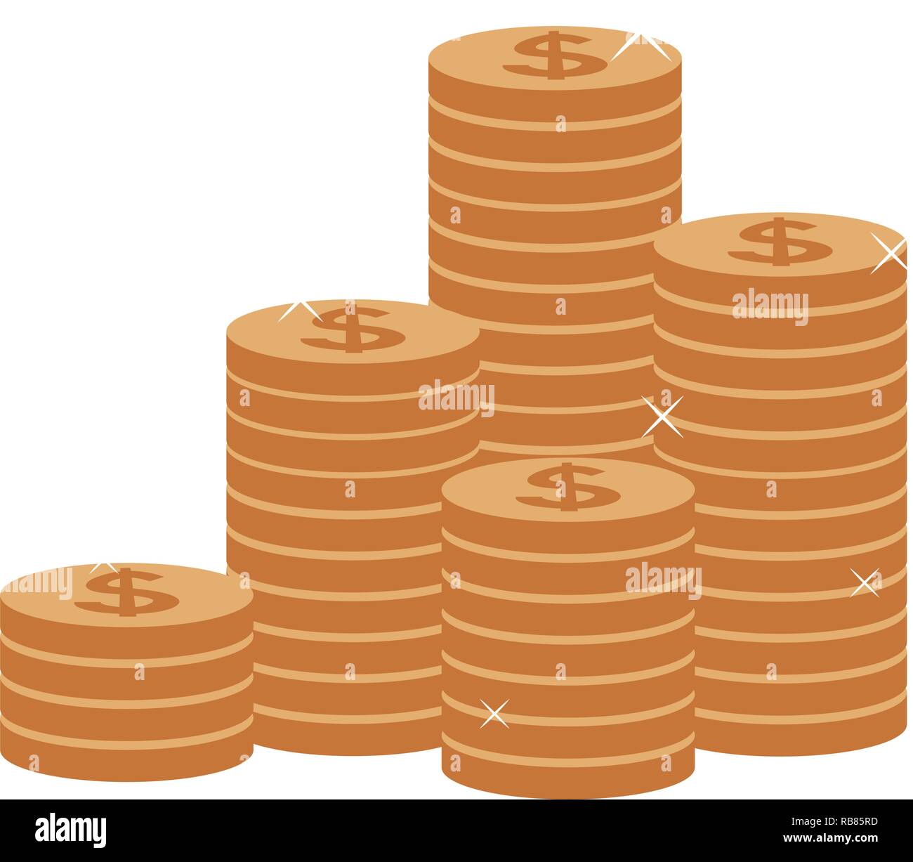 money coins cartoon Stock Vector Image & Art - Alamy