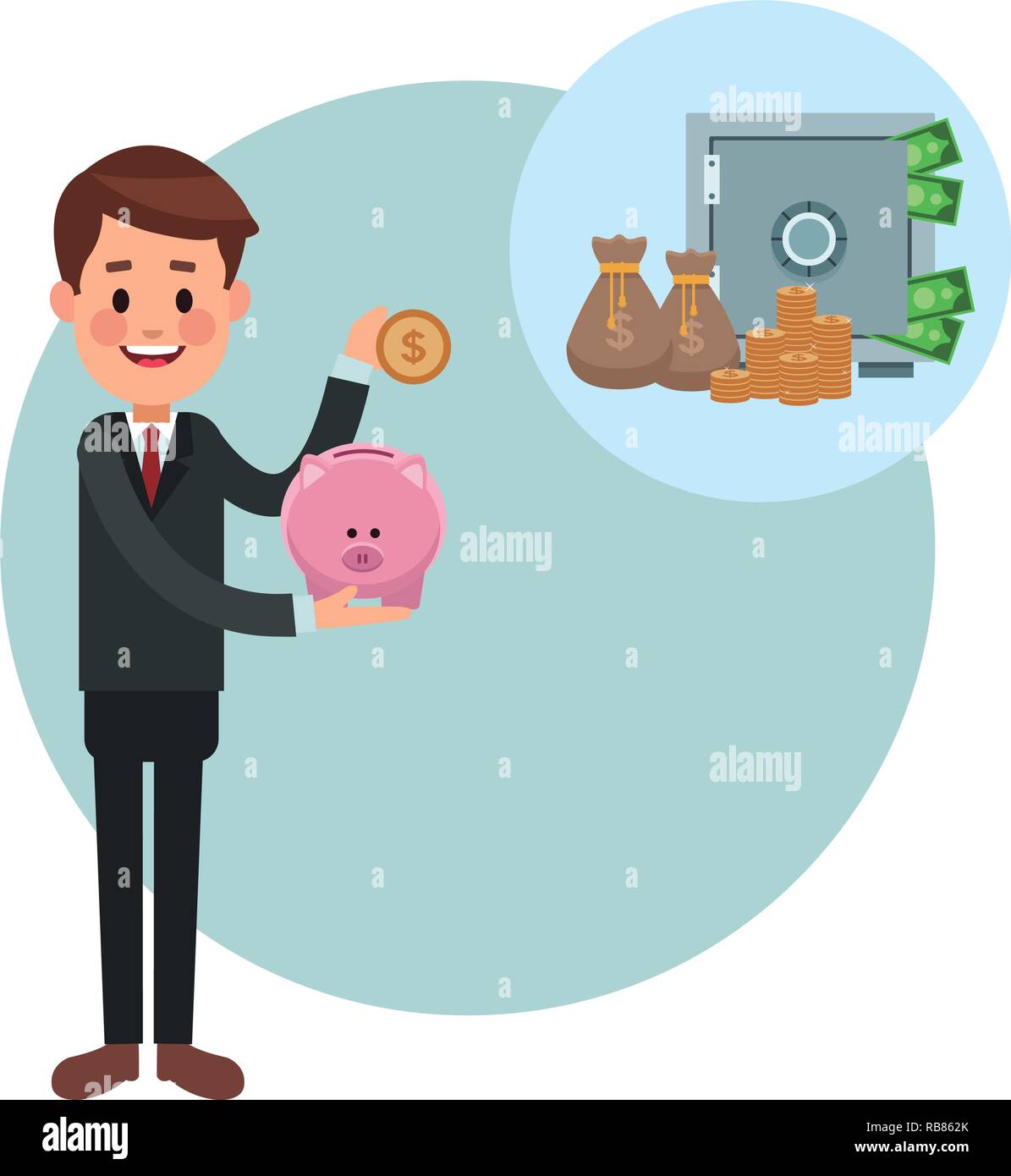 business saving money cartoon Stock Vector Image & Art - Alamy