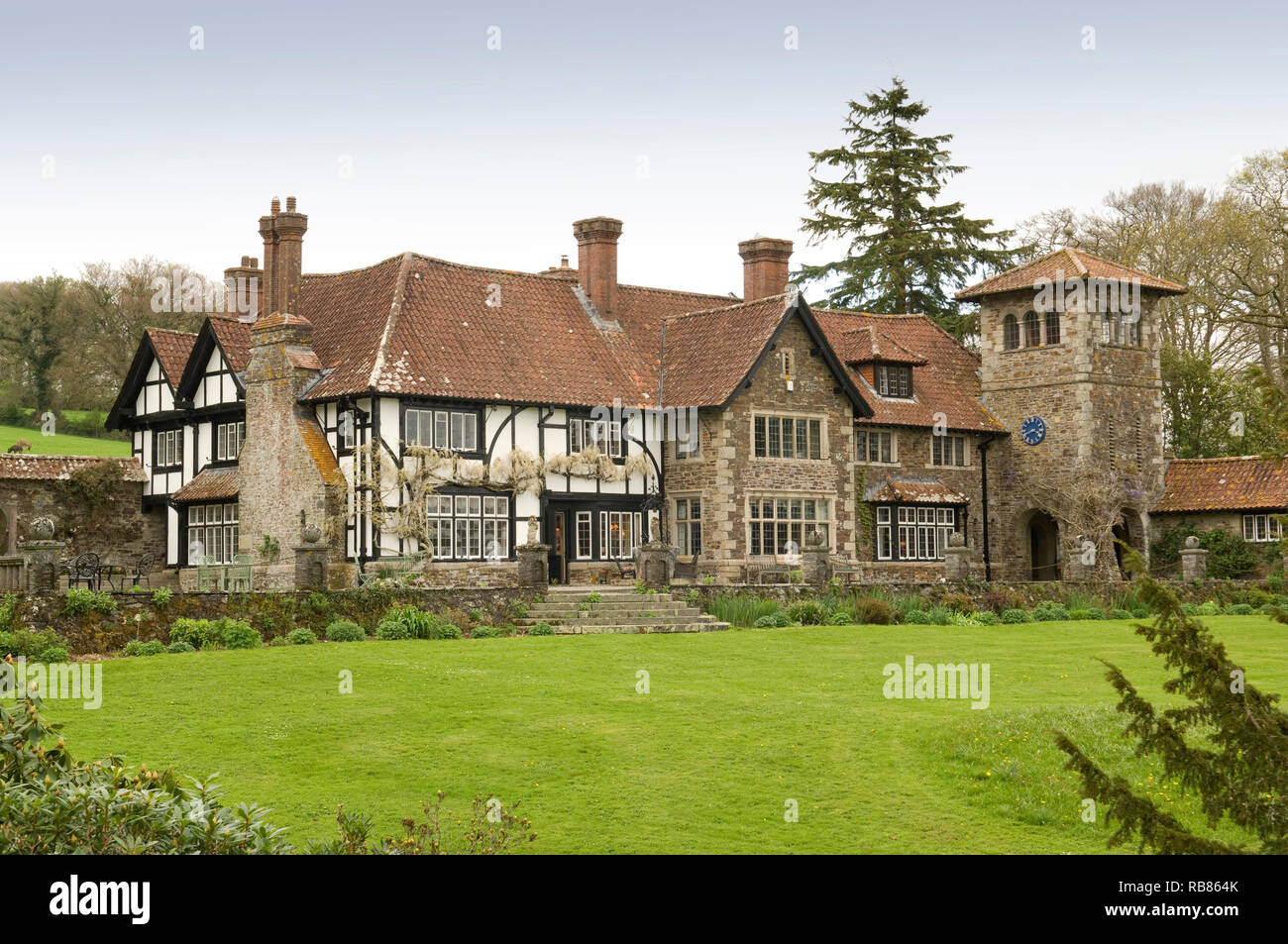 Coombe Trenchard, an Edwardian house built in 1906 in the Arts & Crafts ...