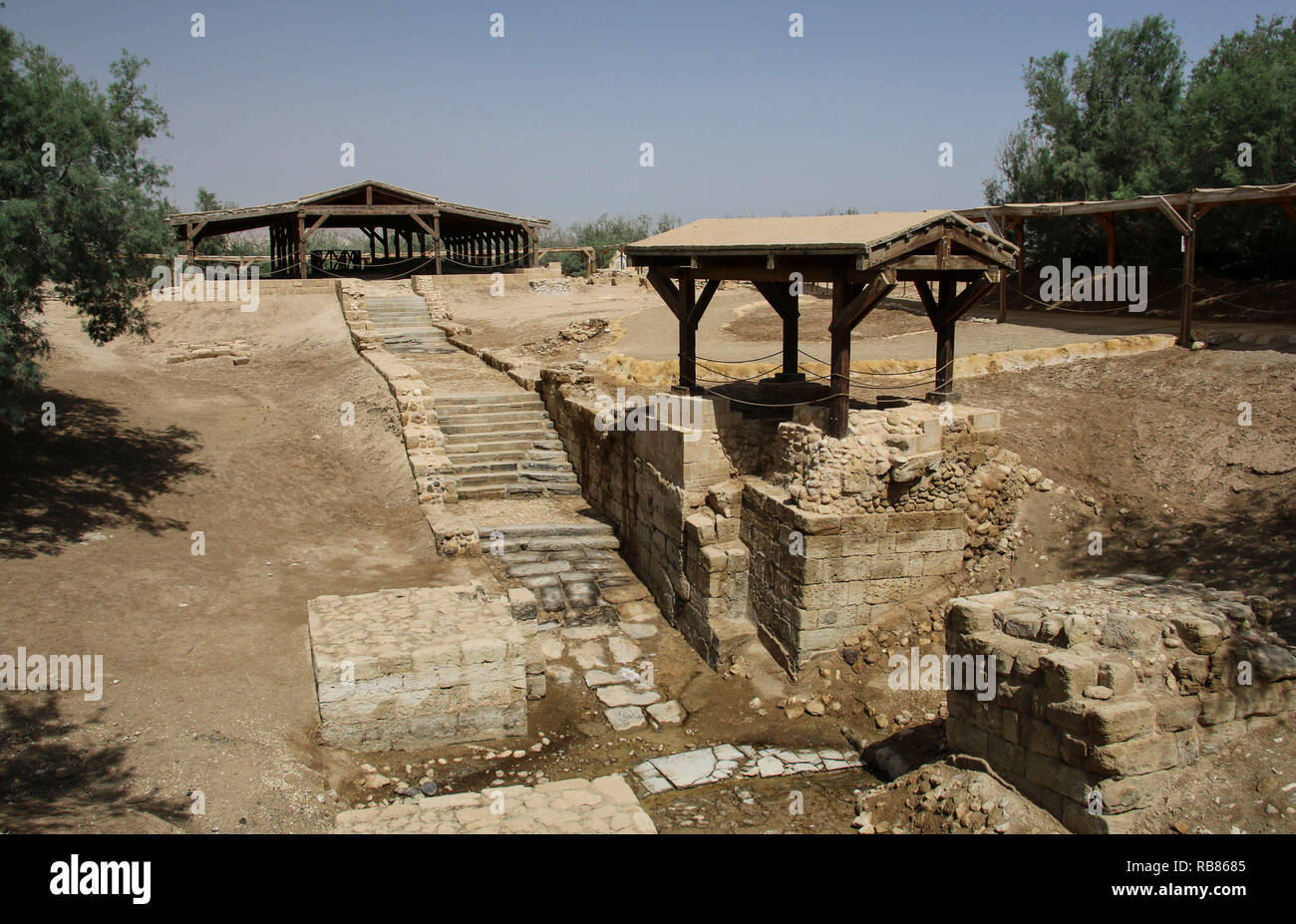 Jordan River. Bethany beyond the Jordan - Jesus Baptism Site. Byzantine ...