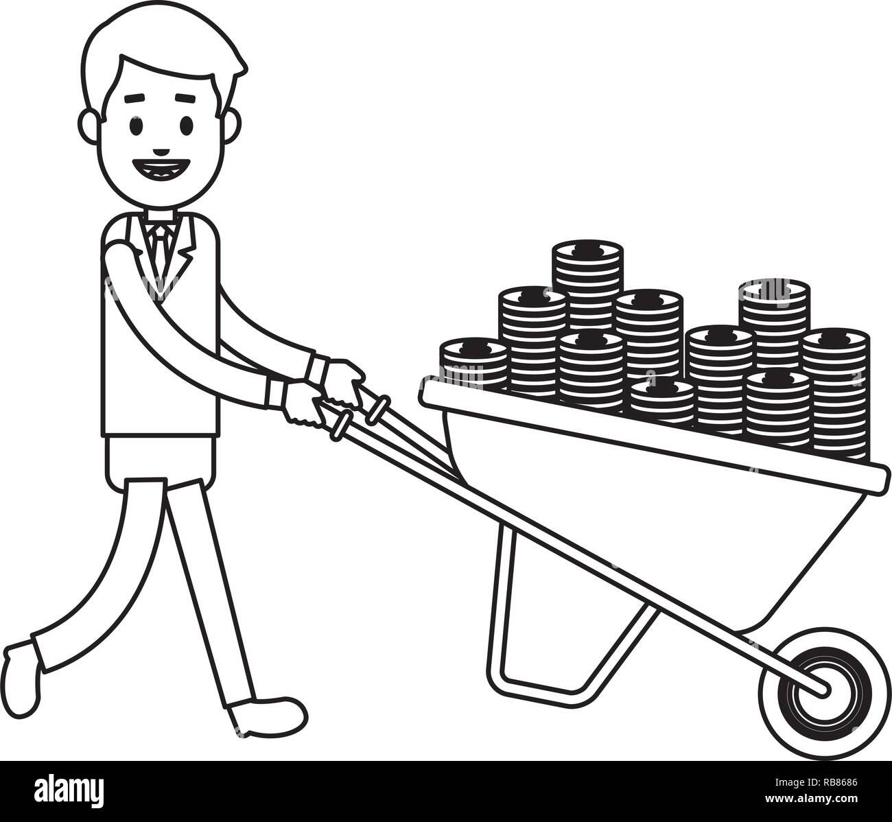 business saving money cartoon Stock Vector Image & Art - Alamy