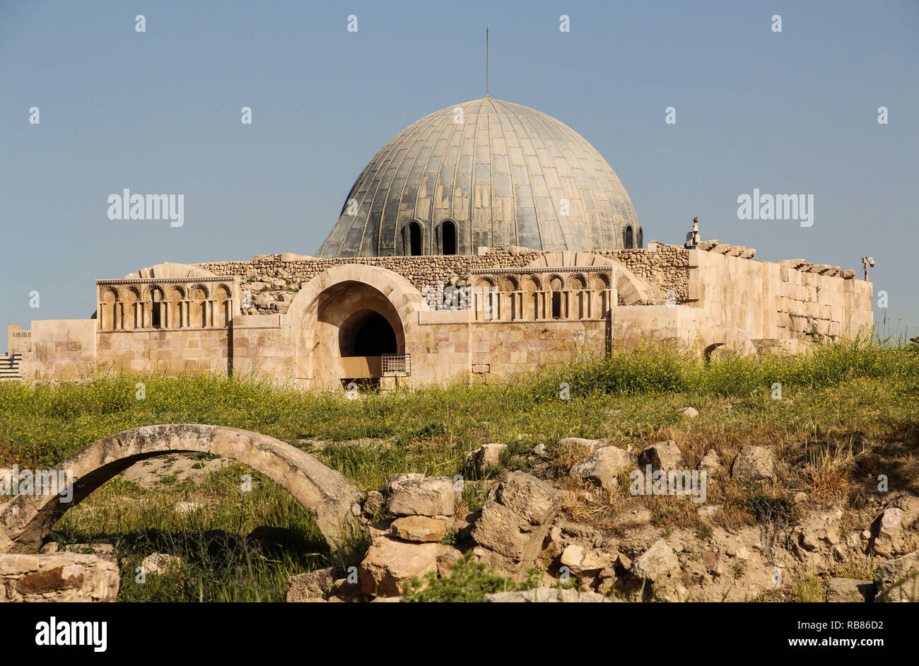 The Umayyad Palace at Jabal al-Qal'a, the old roman citadel in Amman ...