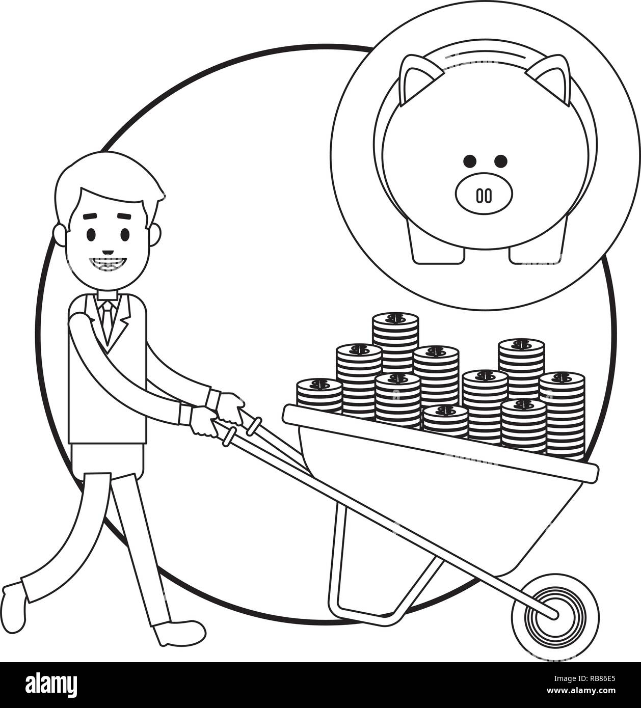 business saving money cartoon Stock Vector Image & Art - Alamy