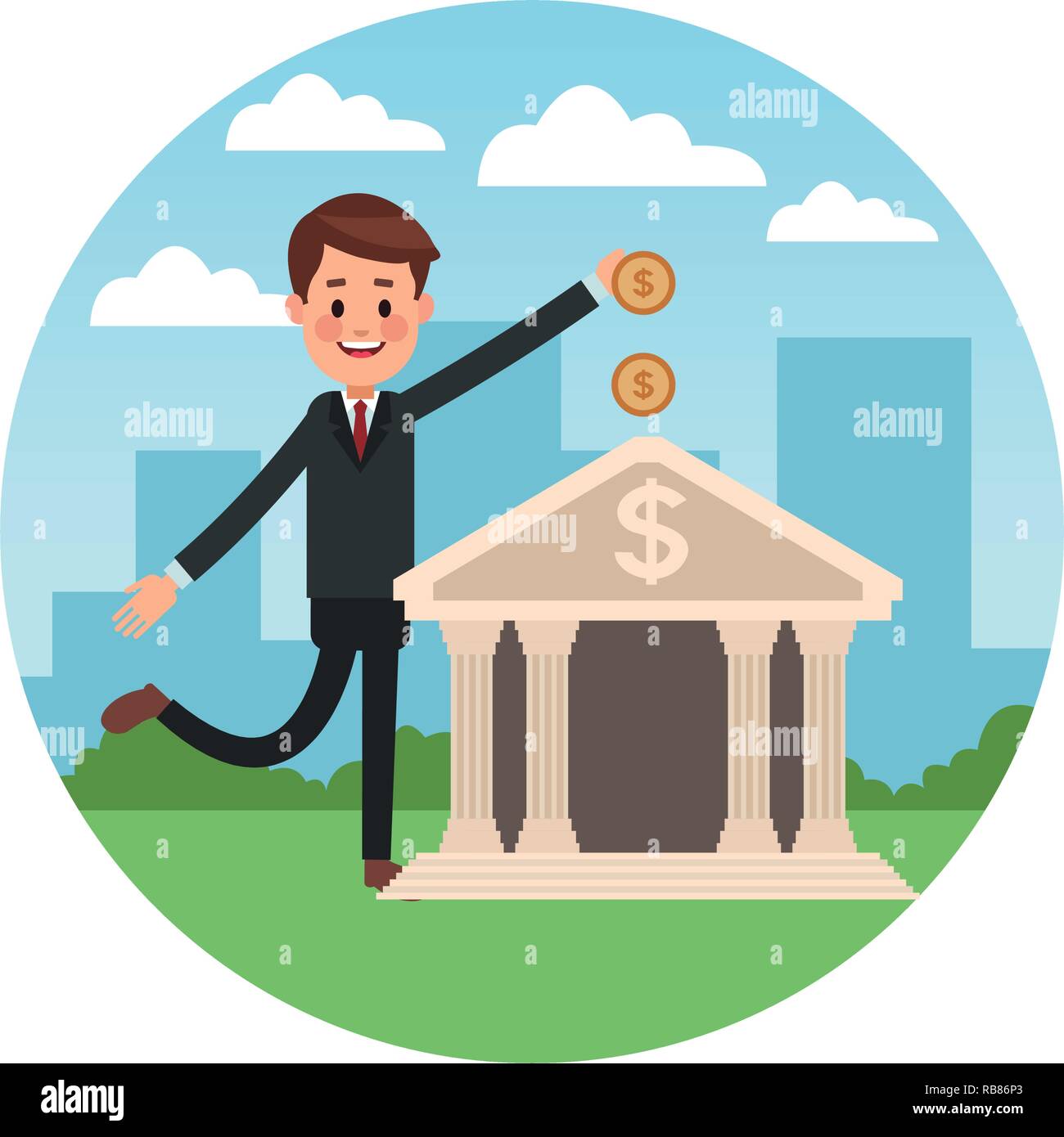 business saving money cartoon Stock Vector Image & Art - Alamy