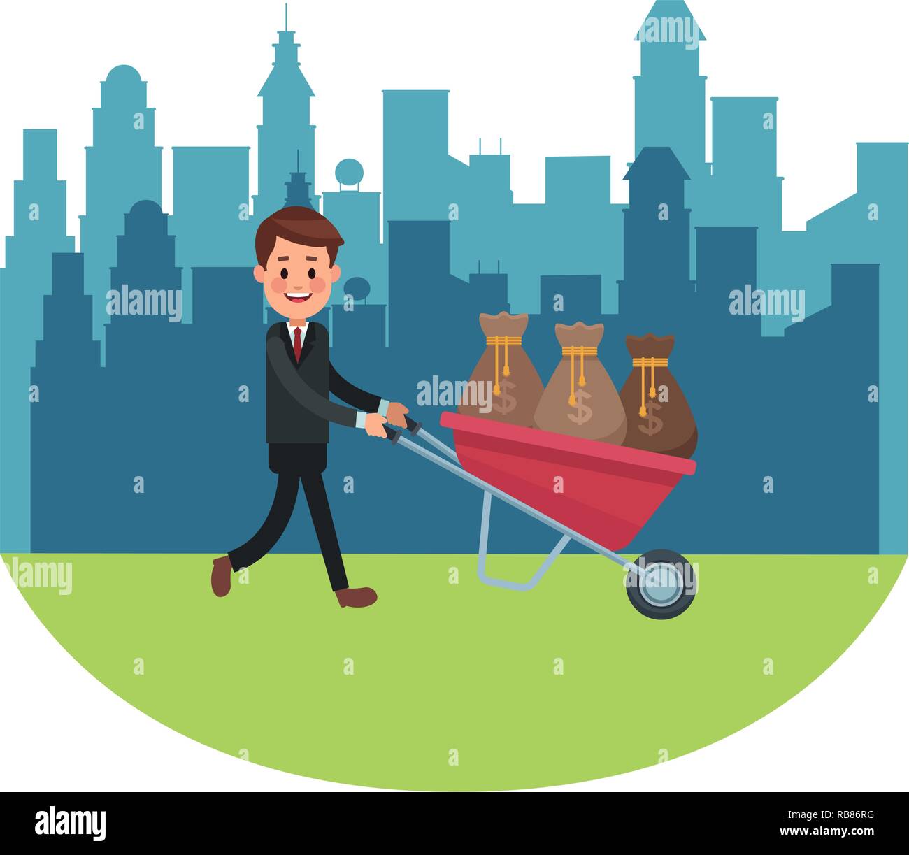 business saving money cartoon Stock Vector Image & Art - Alamy