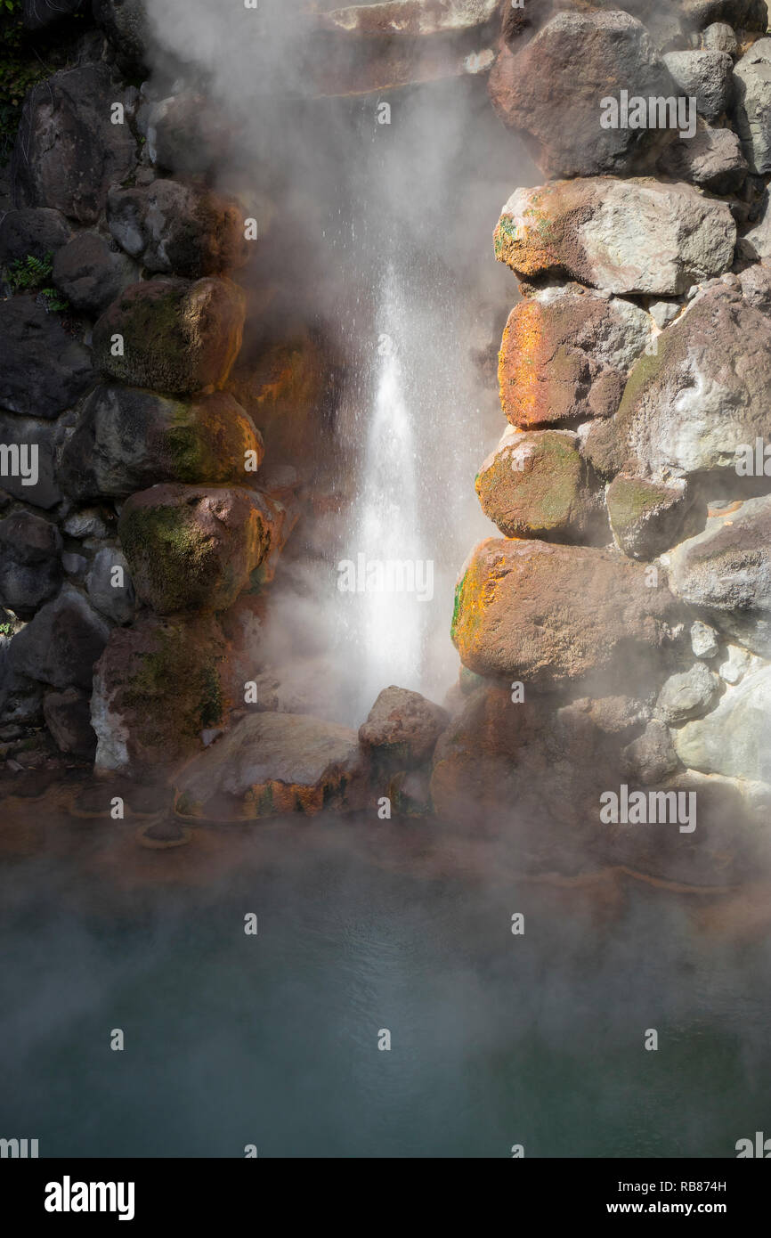 Beppu, Japan - November 2, 2018: Tatsumaki Jigoku geyser, a natural ...