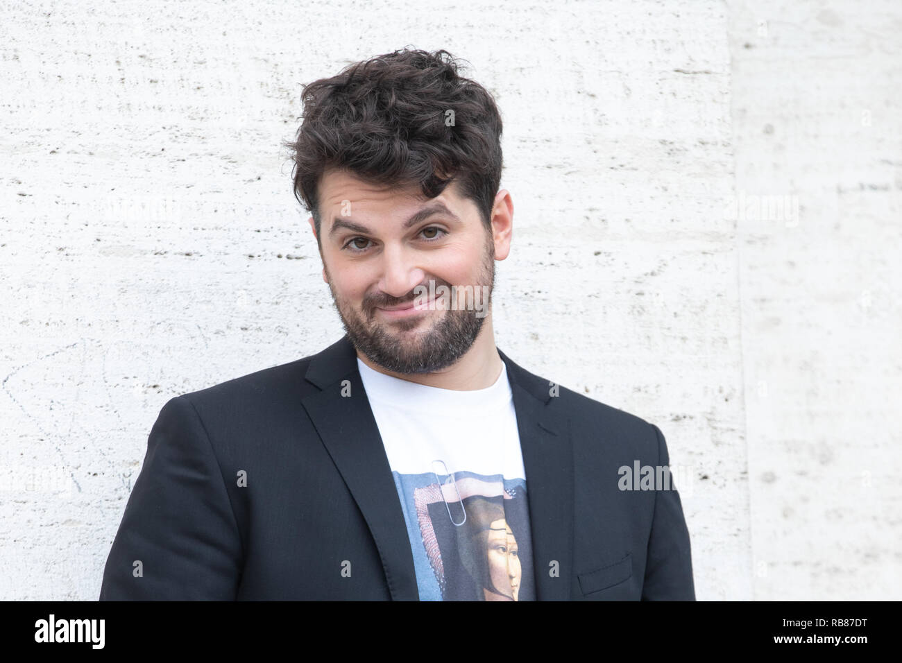 Frank Matano attends at photocall of "Attenti al Gorilla" in Rome Stock ...