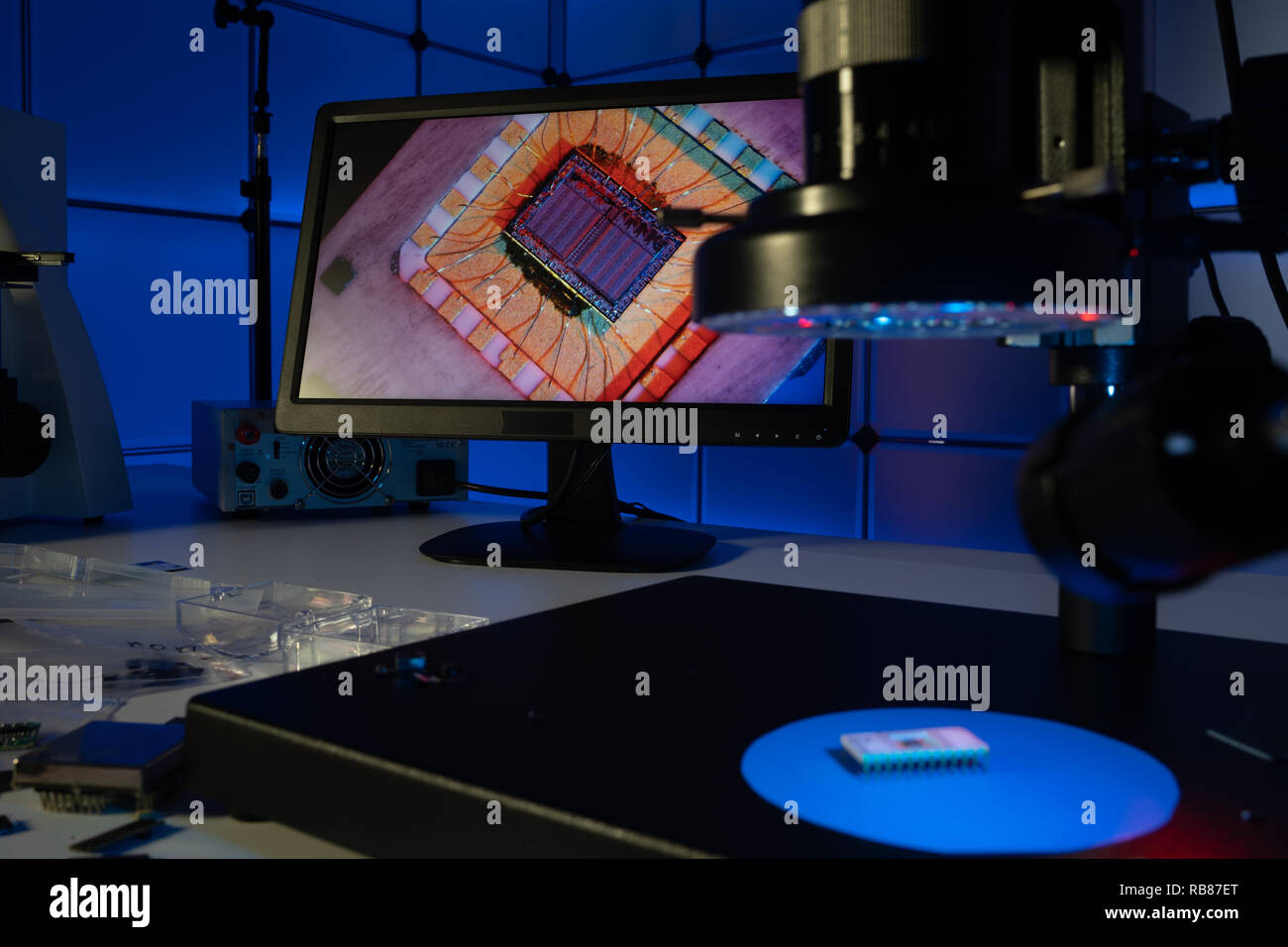 Laboratory of semiconductor chips. The development of modern ...