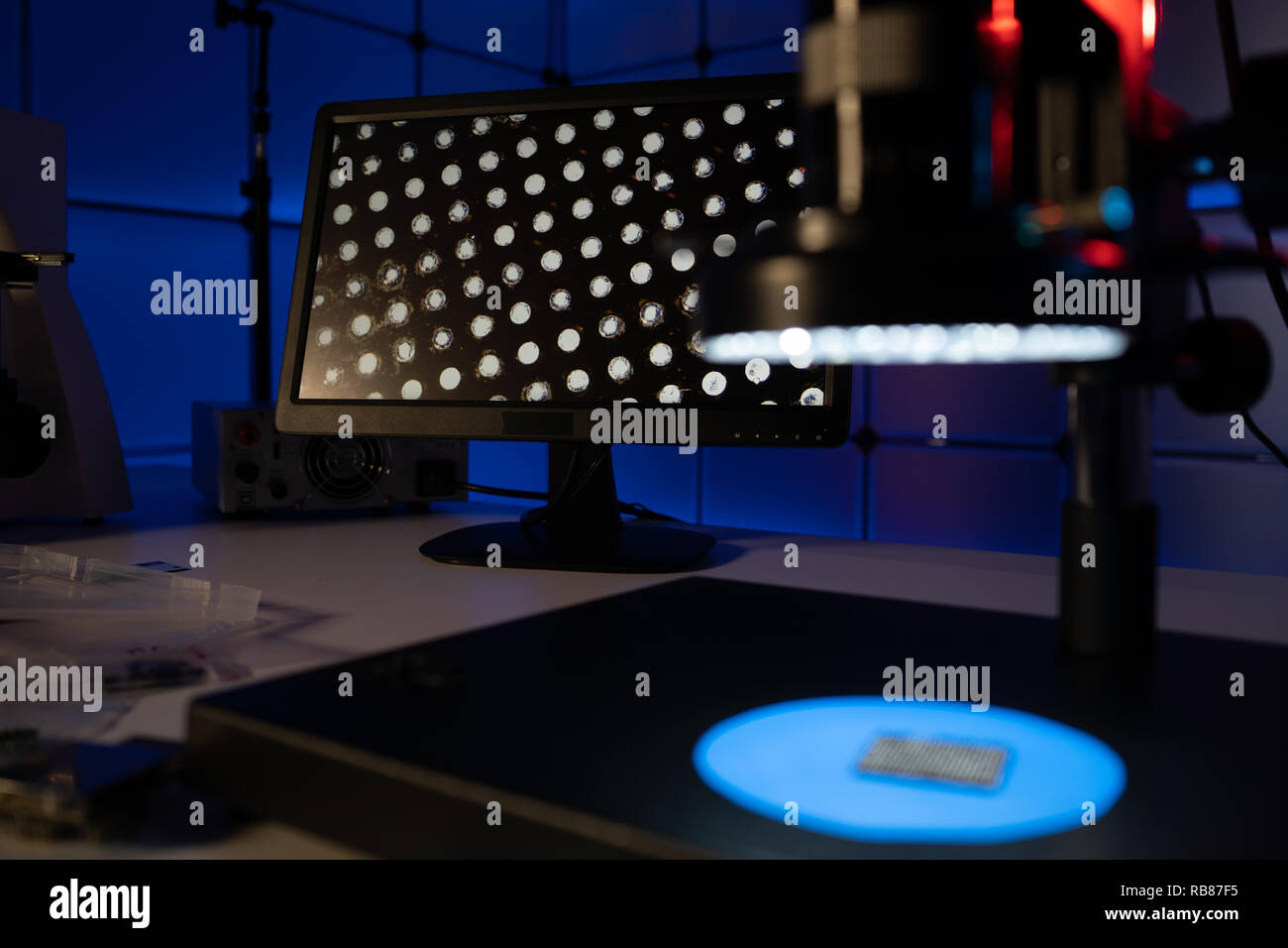 Laboratory of semiconductor chips. The development of modern ...