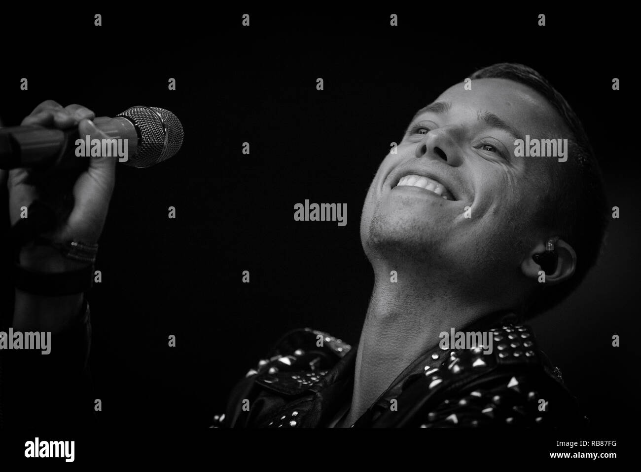 The Danish singer, songwriter and musician Mads Langer performs a live ...