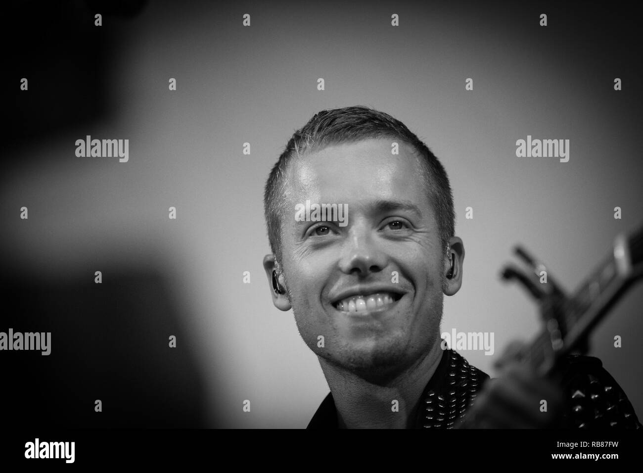 The Danish singer, songwriter and musician Mads Langer performs a live ...