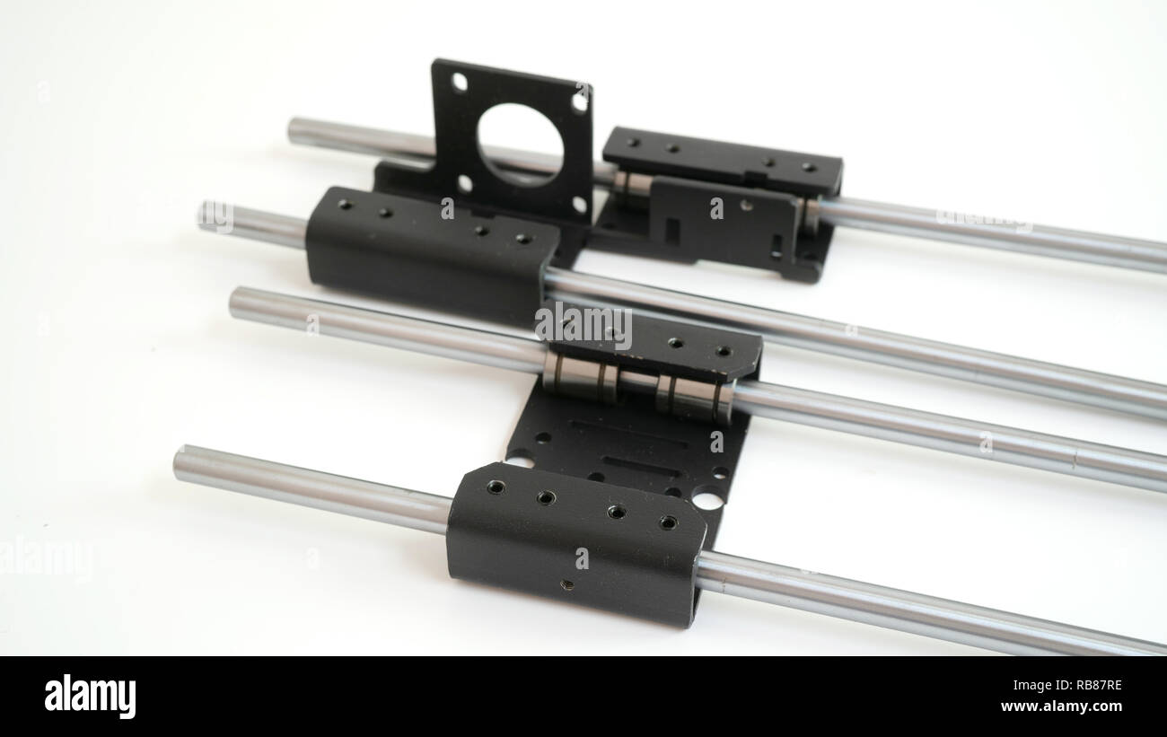 Metal linear bearings Stock Photo - Alamy