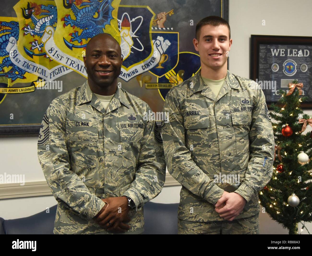 Chief Master Sgt. Vegas Clark, 81st Training Wing command chief, and ...