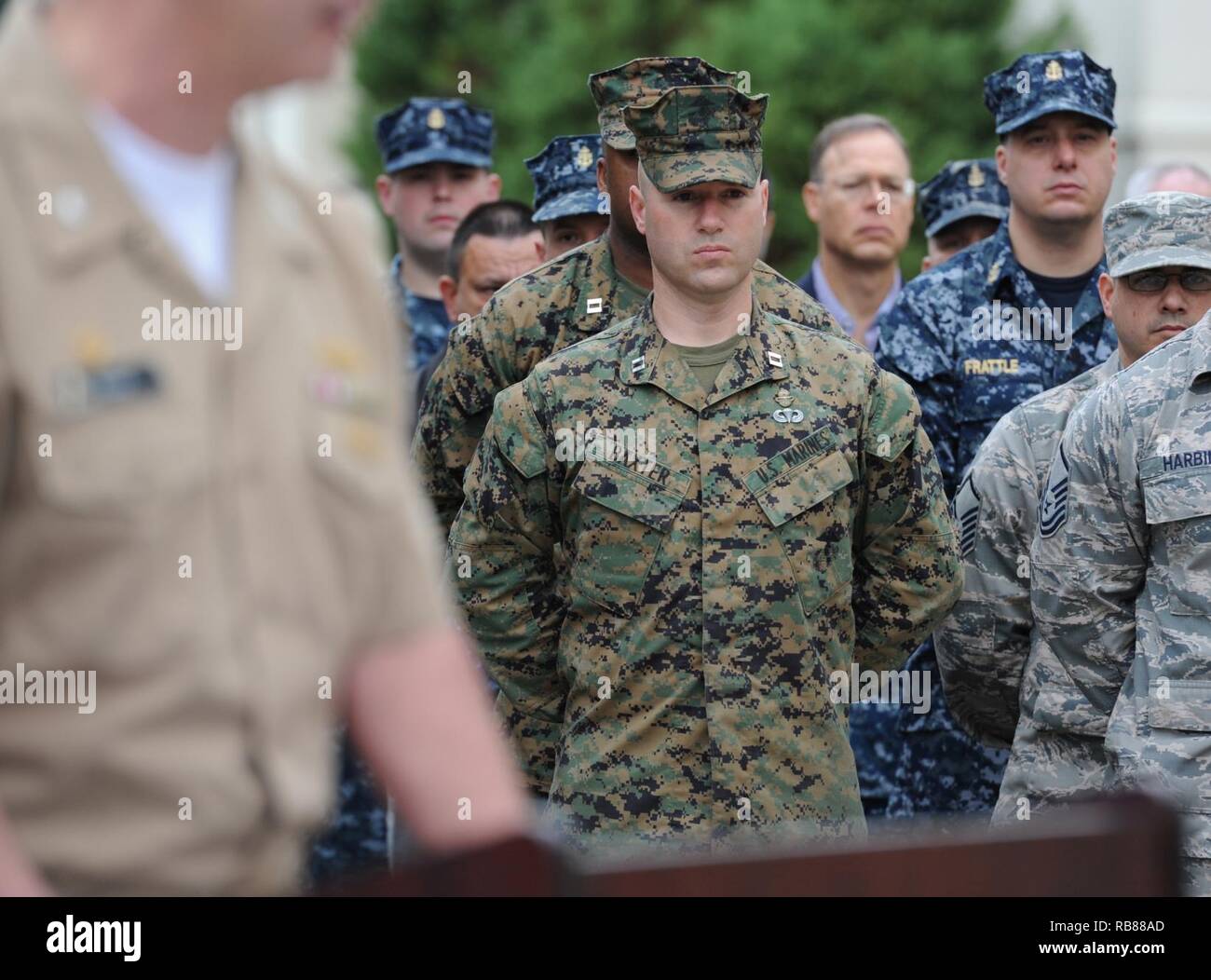 U.S. Marine Corps Capt. Gary Baxter, Keesler Marine Detachment ...