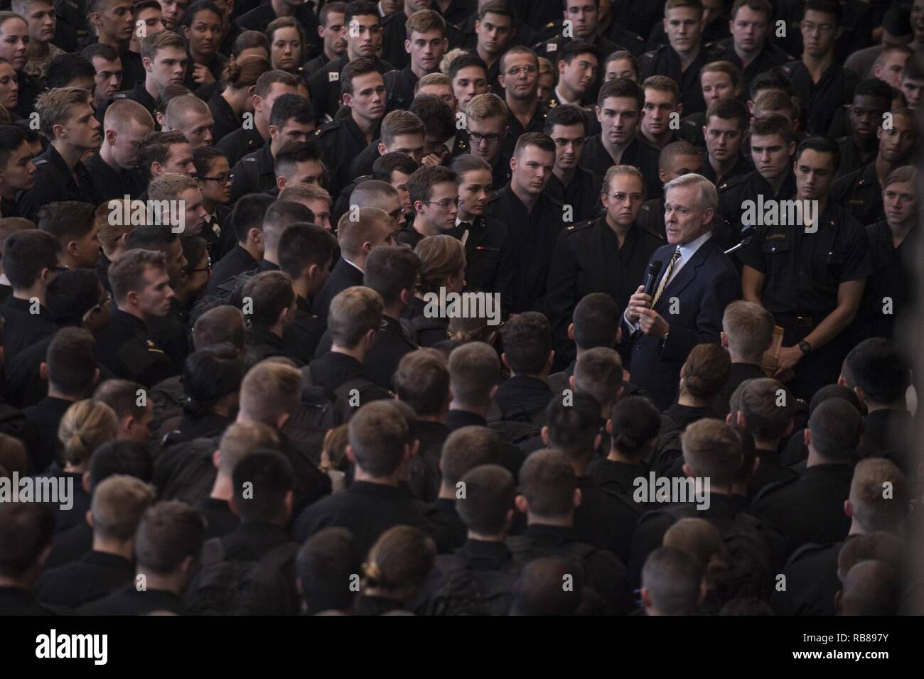 ANNAPOLIS, Md. (Dec. 8, 2016) Secretary of the Navy (SECNAV) Ray Mabus ...
