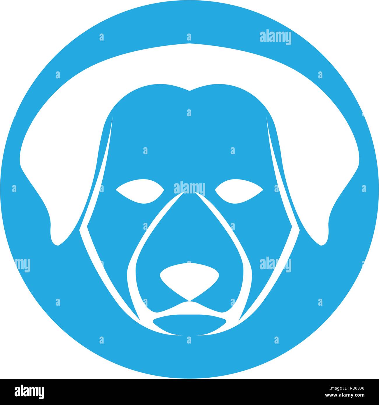 Dog head symbol and logo Stock Vector Image & Art - Alamy