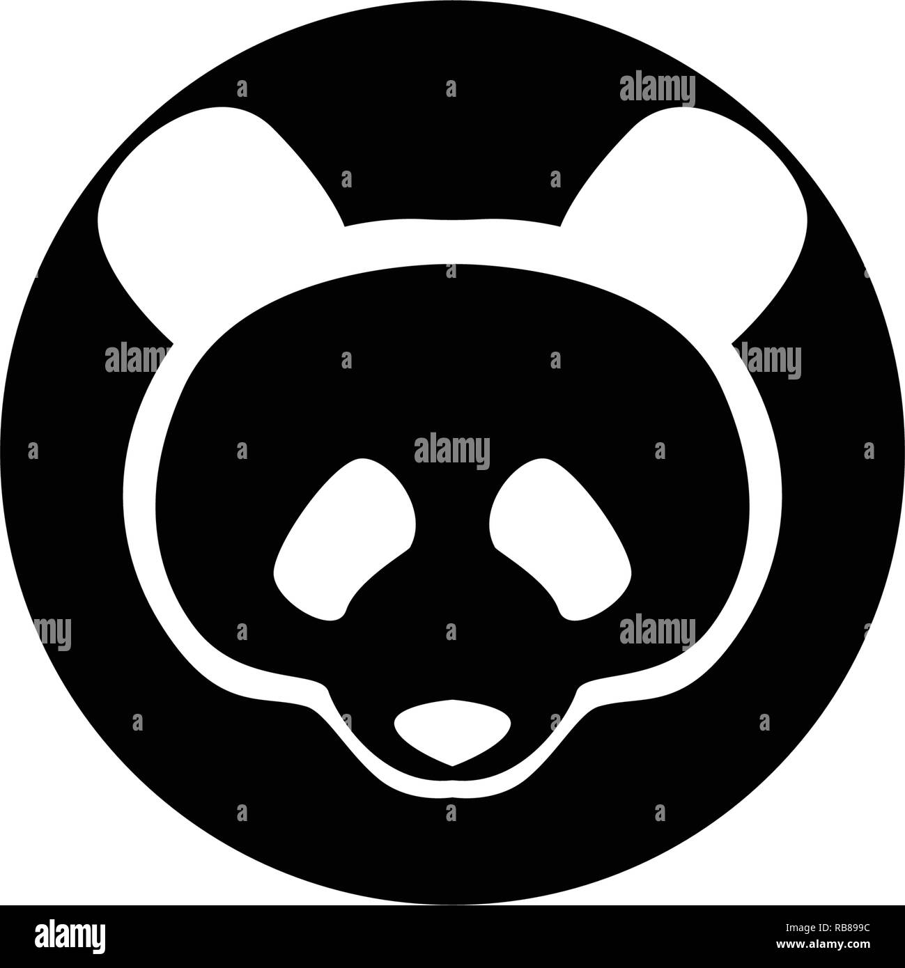 Panda head black logo and symbols vector Stock Vector Image & Art - Alamy
