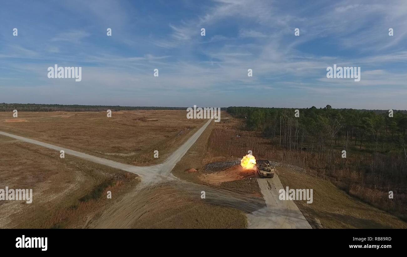 Aerial drone image of an M1A2 Abrams Main Battle Tank crew, from the ...