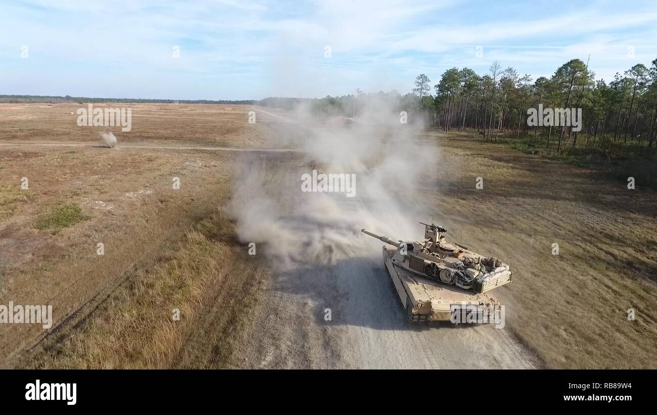 Aerial drone image of an M1A2 Abrams Main Battle Tank crew, from the ...