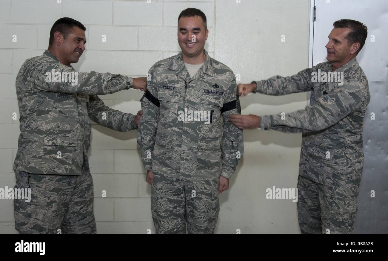 U.S. Air Force Brig. Gen. Barry Cornish, right, 18th Wing commander and ...