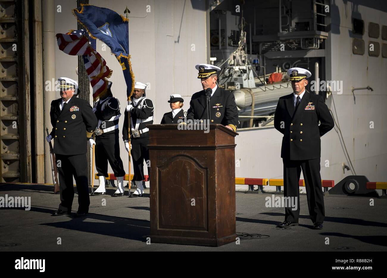 ATLANTIC OCEAN (Dec. 9, 2016) Capt. Joseph O’Brien, executive officer ...