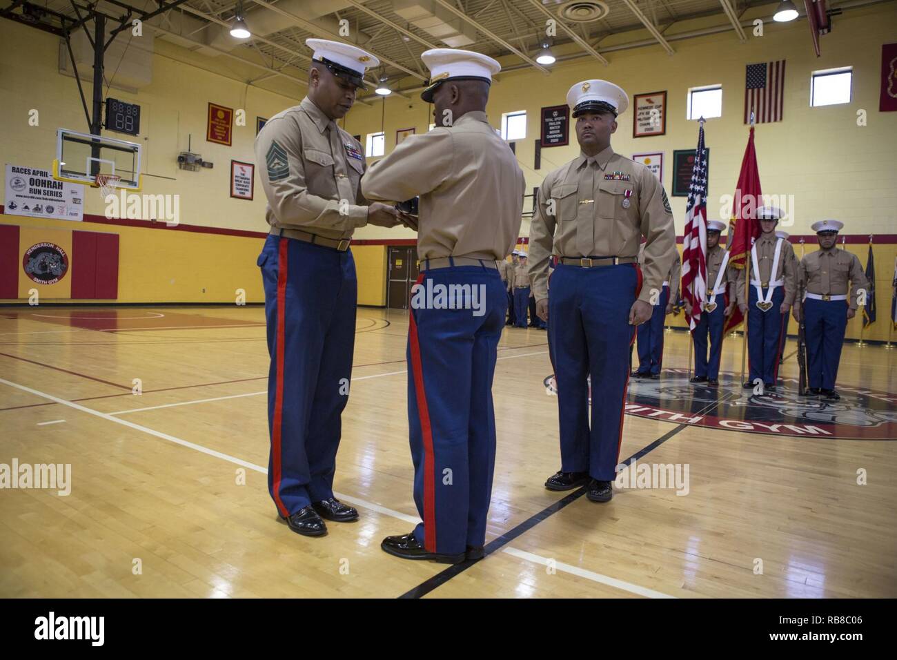 U.S. Marine Corps Master Sgt. Kendell B. Lawson, communication chief ...