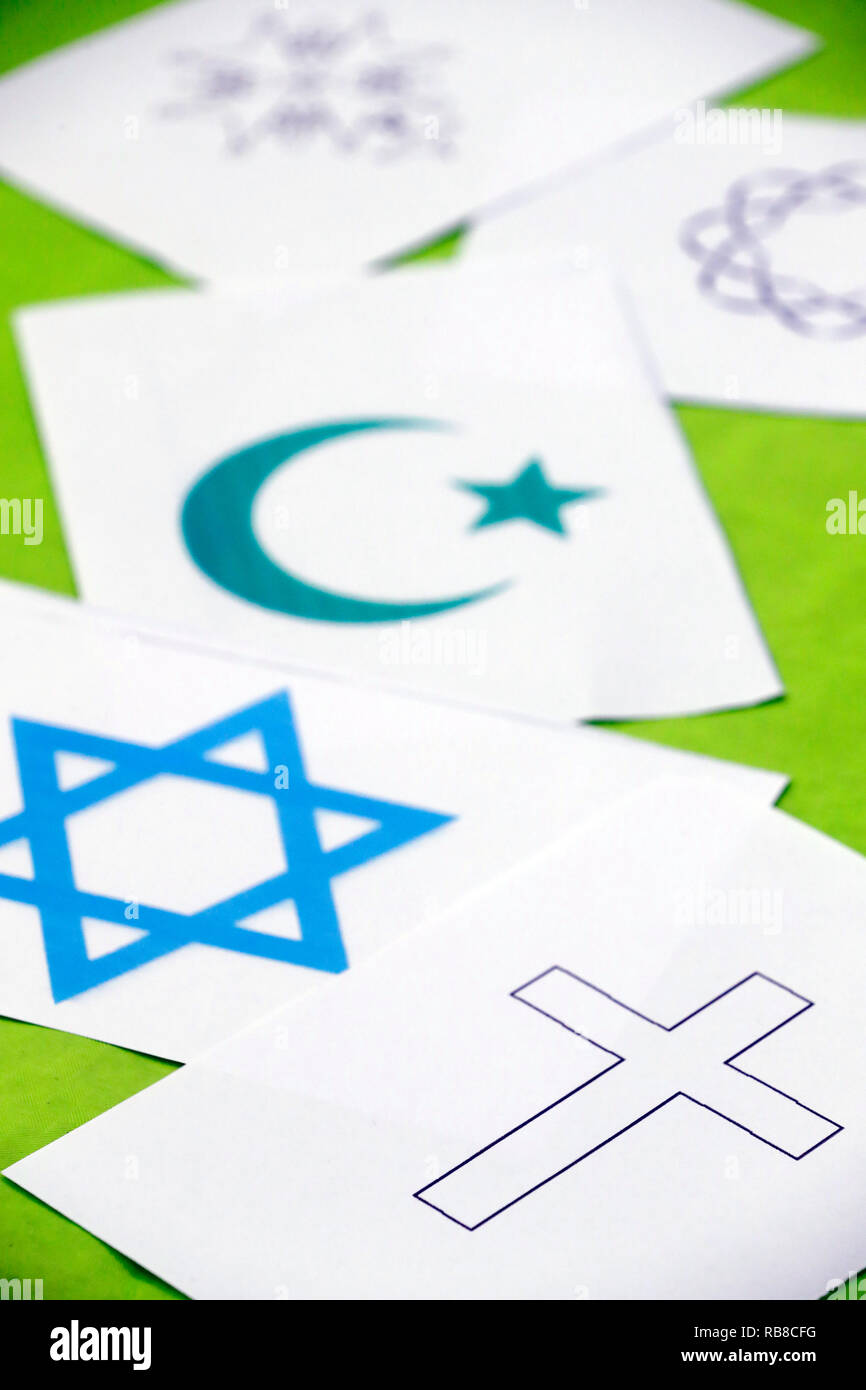 Christianity judaism islam symbols hi-res stock photography and images ...