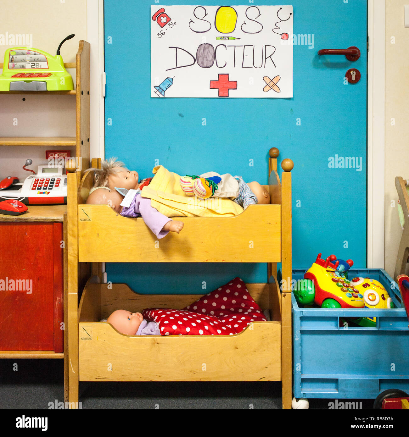 Game room of the paediatric service Stock Photo - Alamy