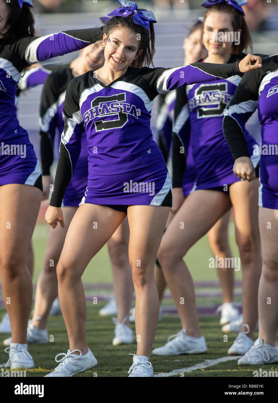 Football action with Eureka vs. Shasta High School in Redding, California Stock Photo - Alamy