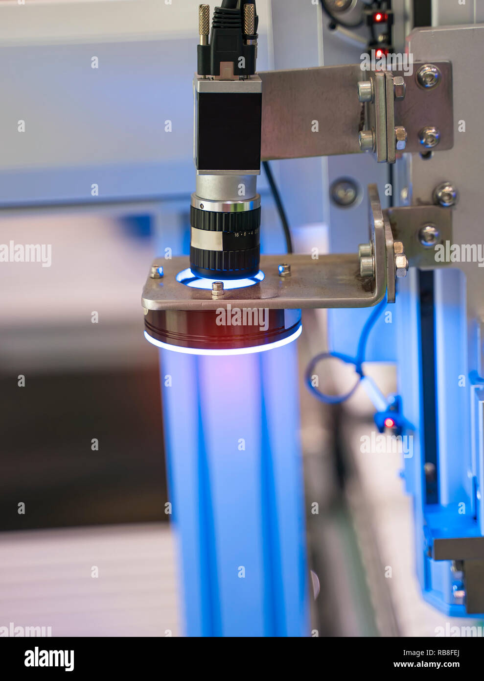 Robotic vision sensor camera system in intellegence factory Stock Photo ...