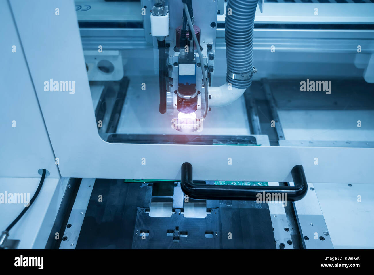 Robotic vision sensor camera system in intellegence factory Stock Photo ...