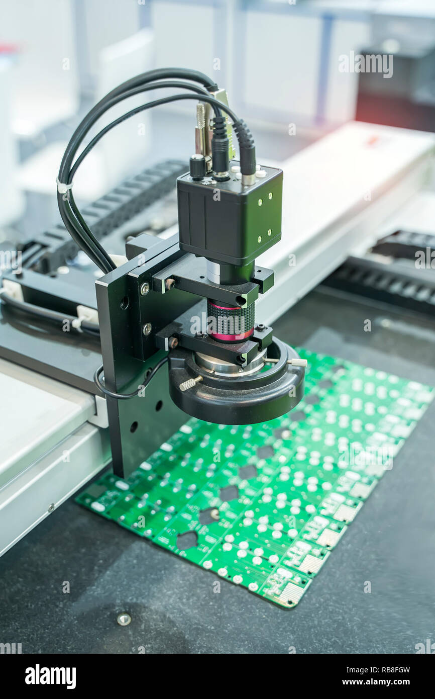 Robotic vision sensor camera system in intellegence factory Stock Photo ...