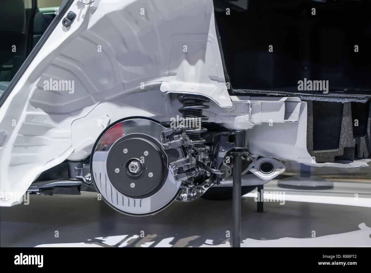 Car disc break detail and suspension Stock Photo - Alamy