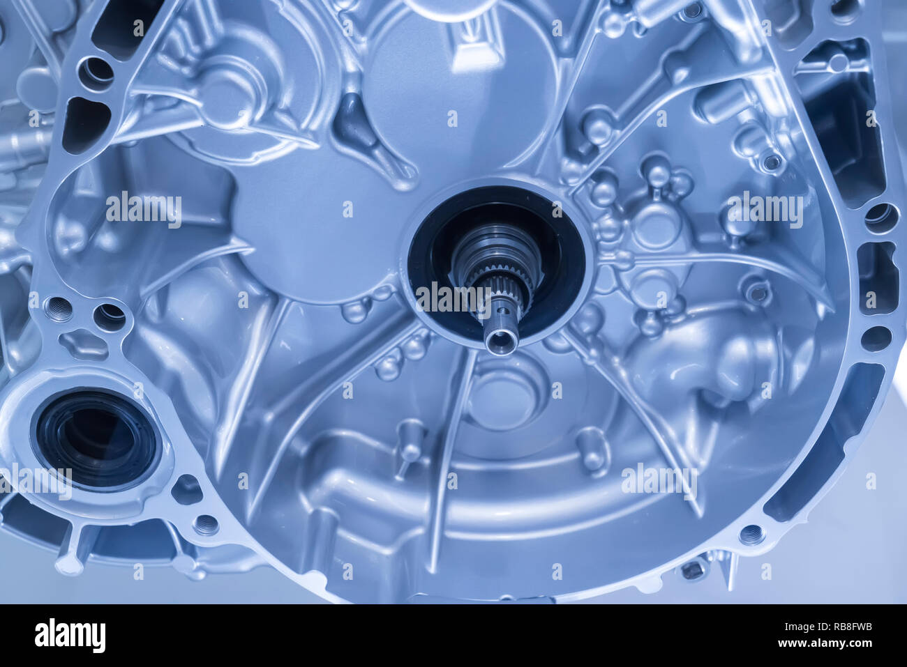 Modern powerful car engine section Stock Photo - Alamy