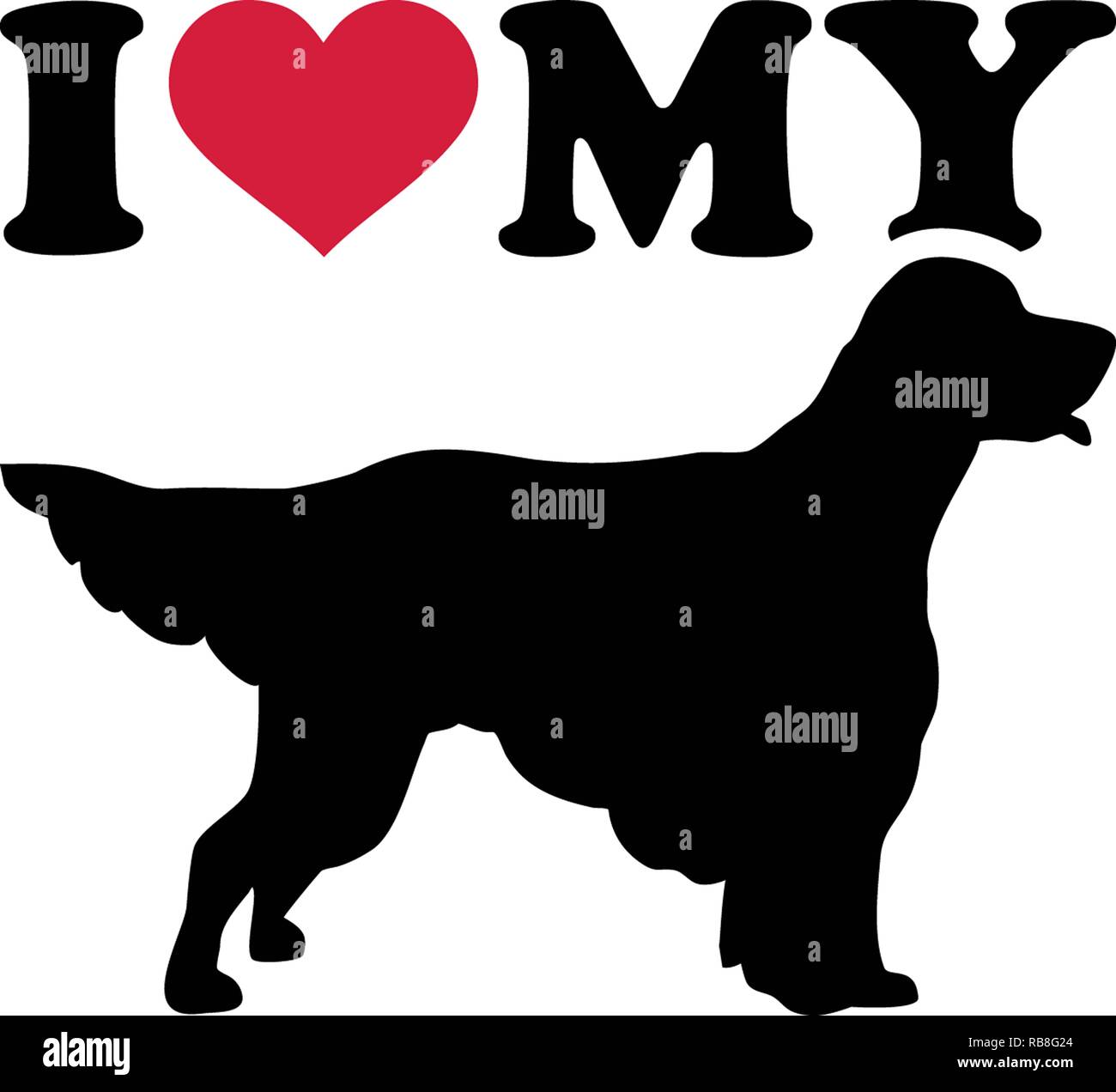 English setter silhouette hi-res stock photography and images - Alamy