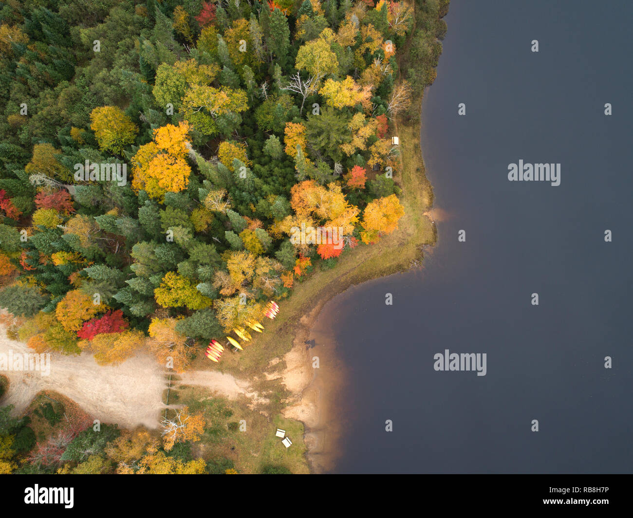 Aerial Fall Colours Stock Photo - Alamy