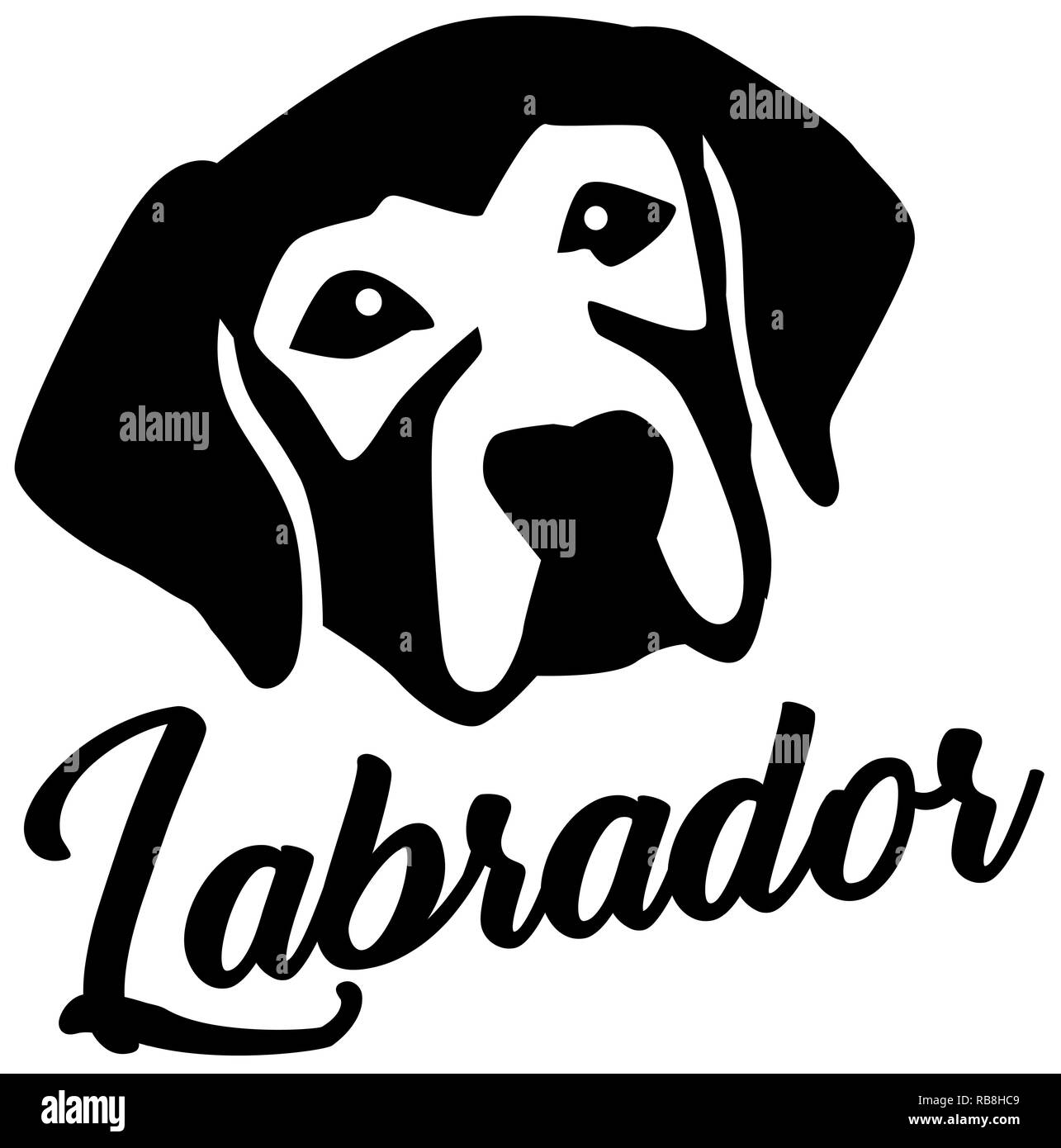 Black Lab Head Silhouette