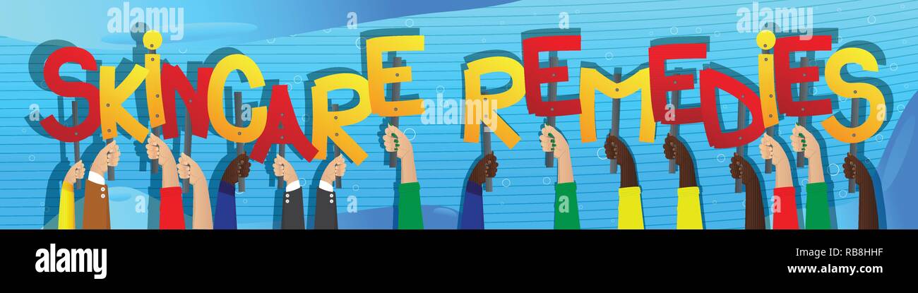 Diverse hands holding letters of the alphabet created the words ...