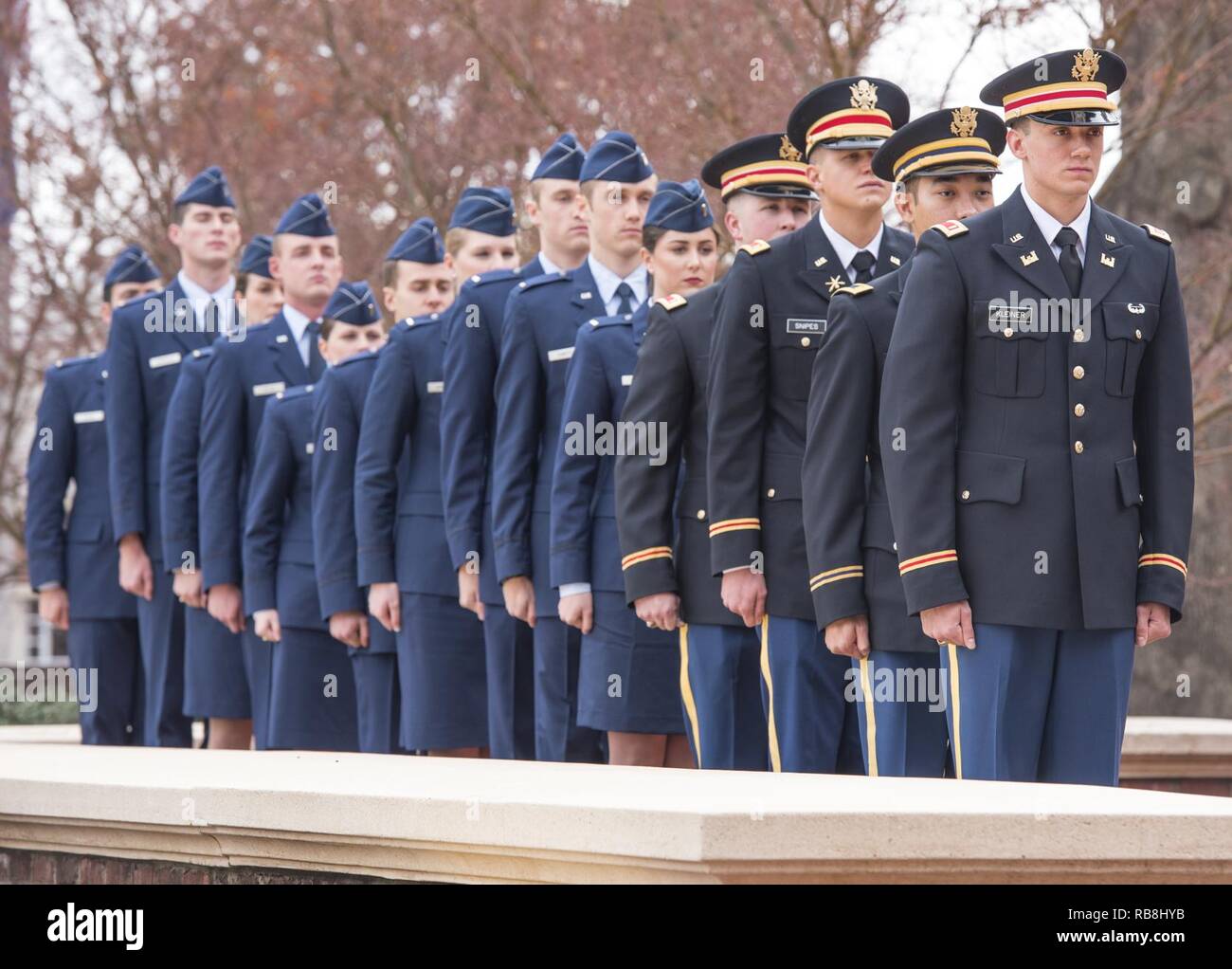 Fourteen newly-commissioned U.S. Army and Air Force second lieutenants ...