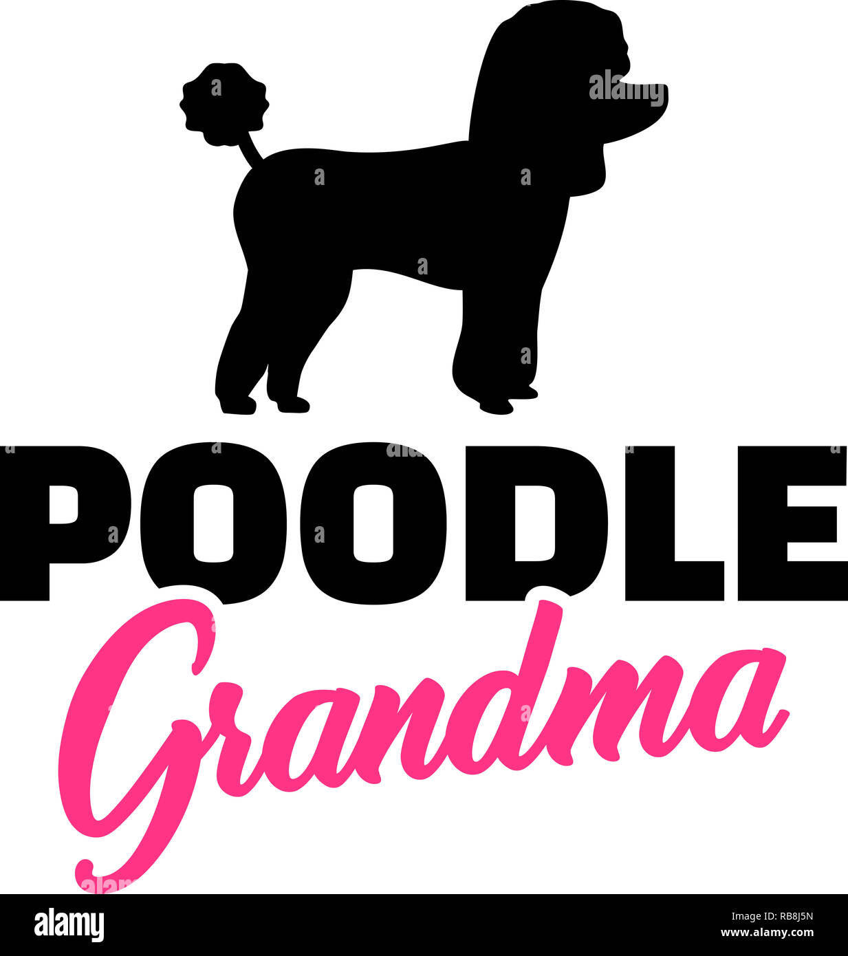 Pink Poodle Silhouette
