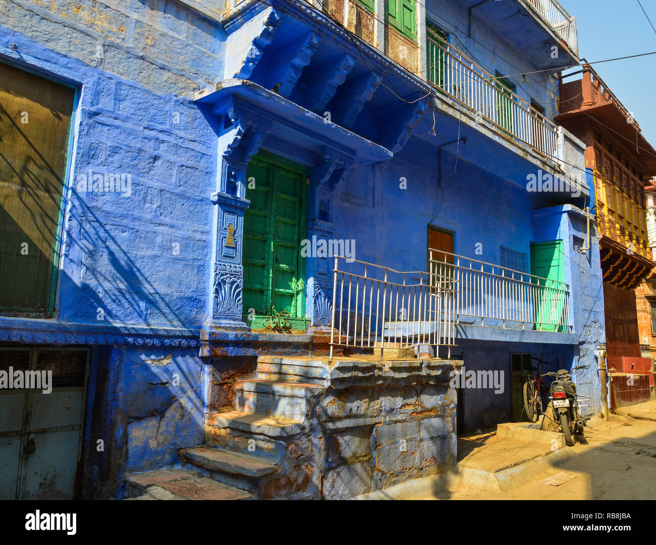 Jodhpur, India - Nov 6, 2017. Blue buildings in Jodhpur, India. Jodhpur ...