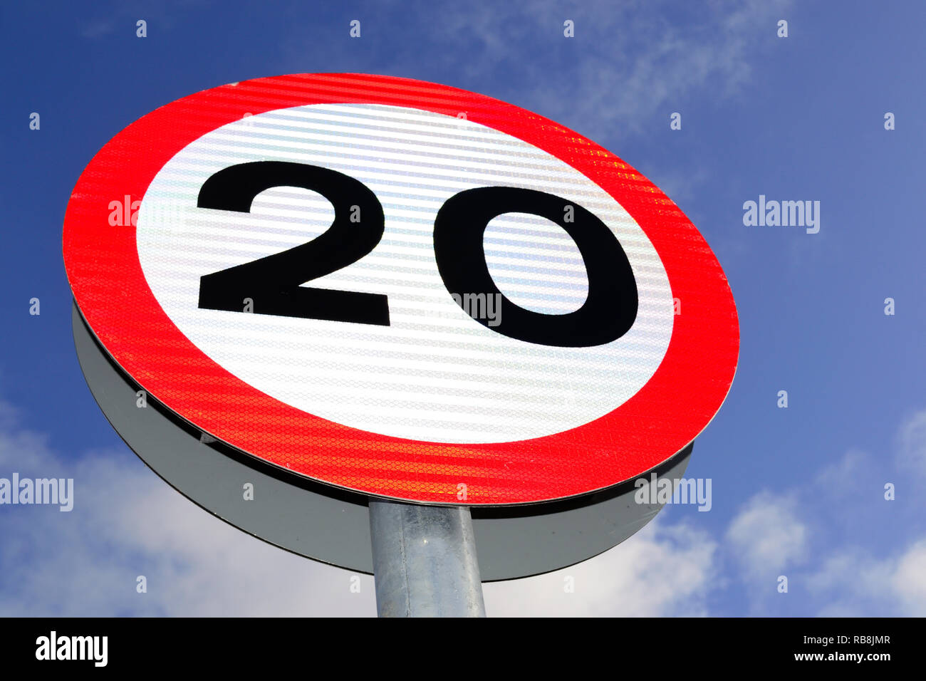 20 mile per hour road sign hi-res stock photography and images - Alamy